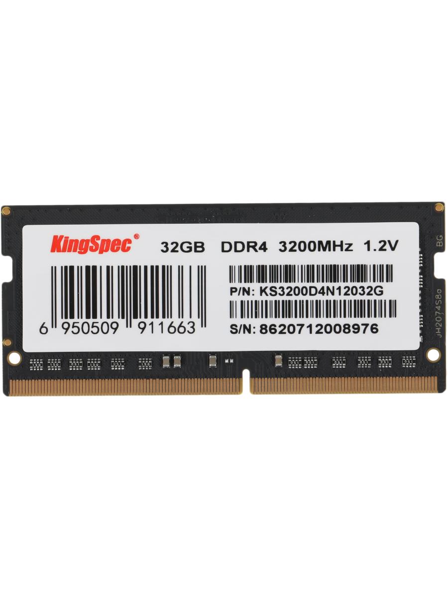 Память DDR4 32GB 3200MHz Kingspec KS3200D4N12032G RTL PC4-25600 CL22 SO-DIMM 260-pin 1.2В dual rank RTL
