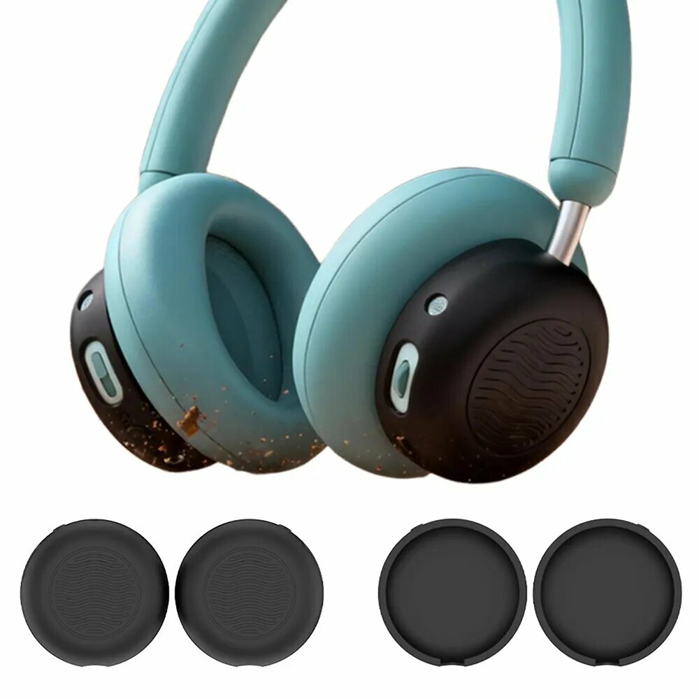 Силиконовые чехлы для амбушюр на наушники CMF by Nothing Headphone Pro, черные