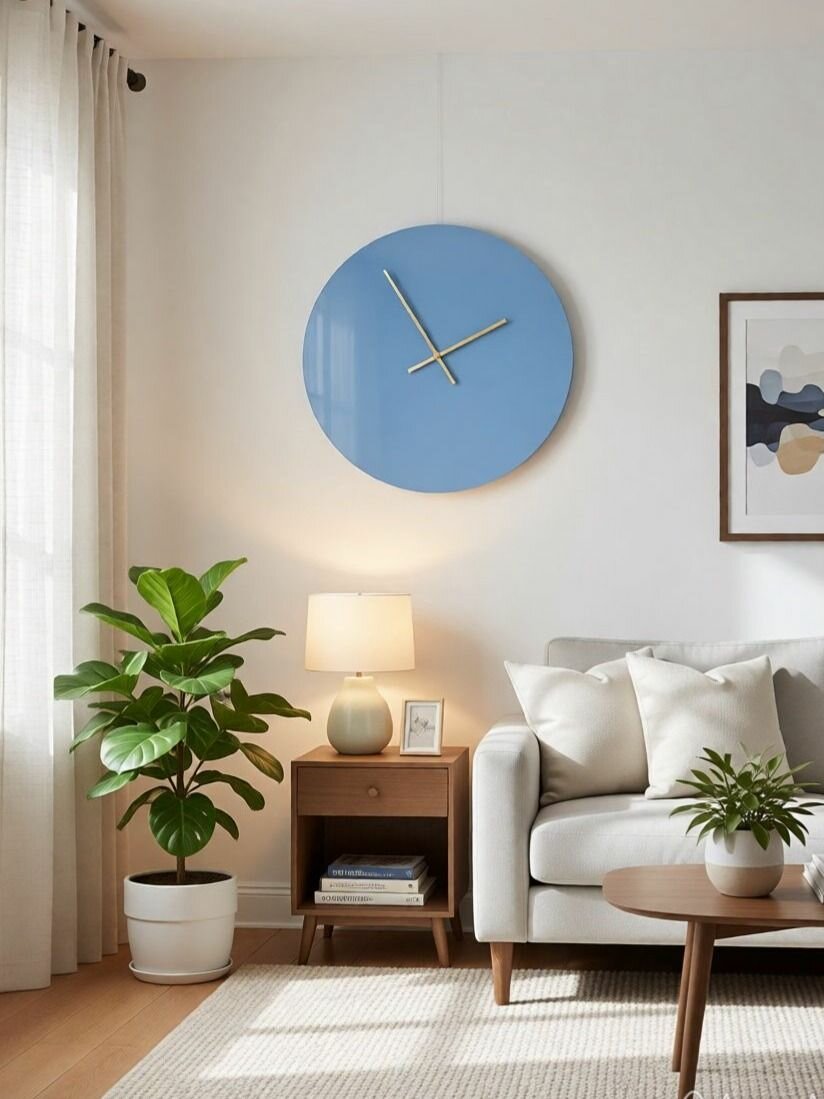 Часы настенные большие Vintage Wall диаметр 40 см интерьерные бесшумные