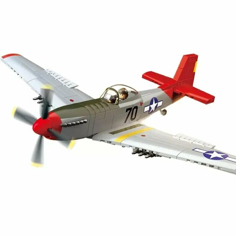 Конструктор Истребитель P - 51D Mustang/Серия самолетов/Мальчики игрушки(580 шт)