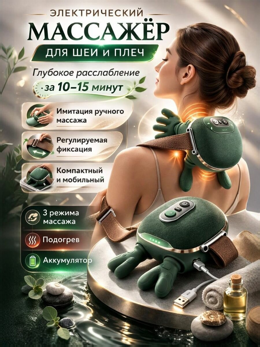 Массажер для шеи и плеч с подогревом