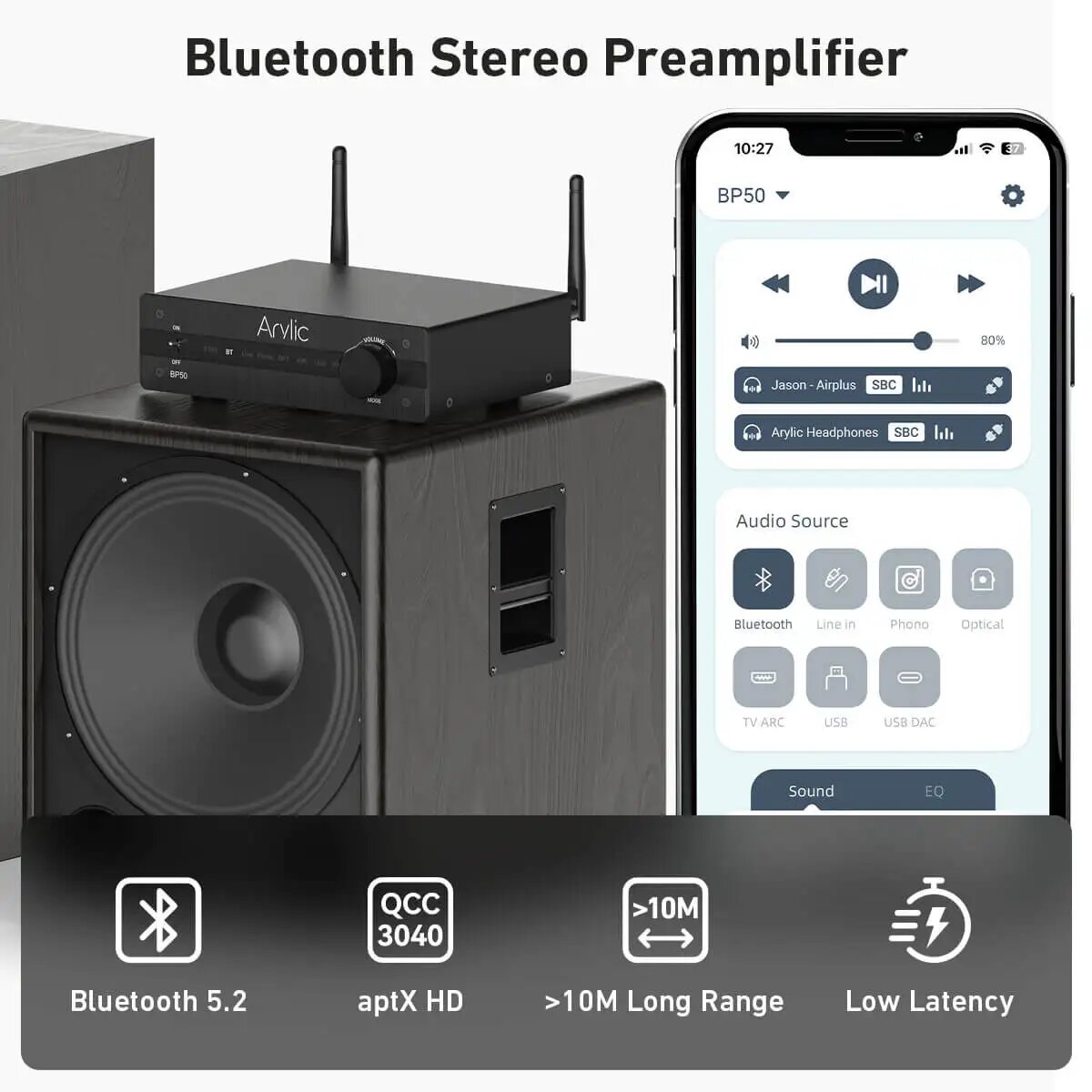 Arylic BP50 Bluetooth Предусилитель — фото 1