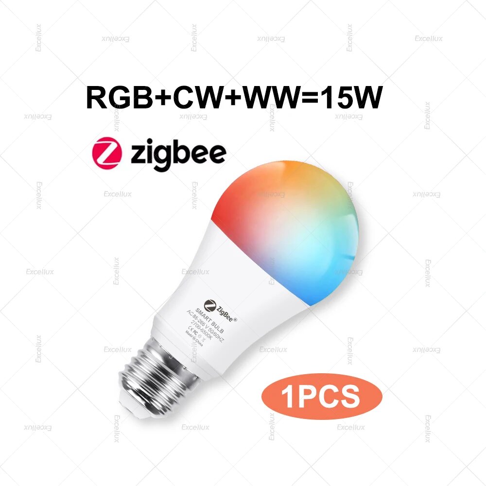 Светодиодная лампа Excellux Zigbee RGBWC 15W E27