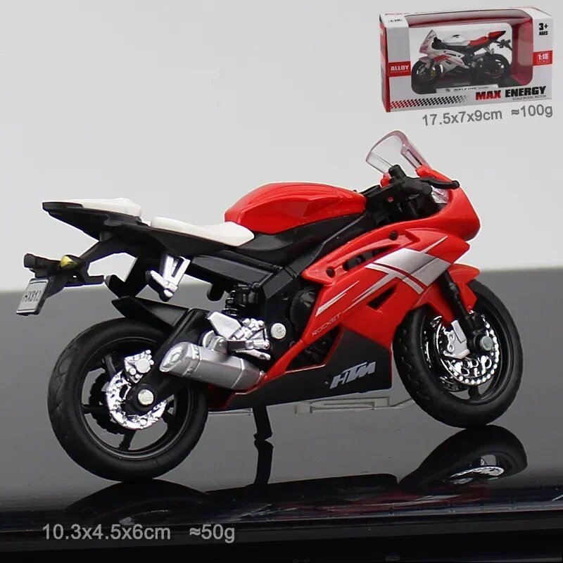 Мотоцикл Welly 1:18, красный Yamaha Red-boxed