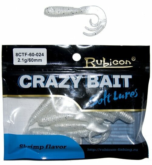 Съедобная силиконовая приманка RUBICON Crazy Bait CTF 2.1g, 60mm, цвет 024