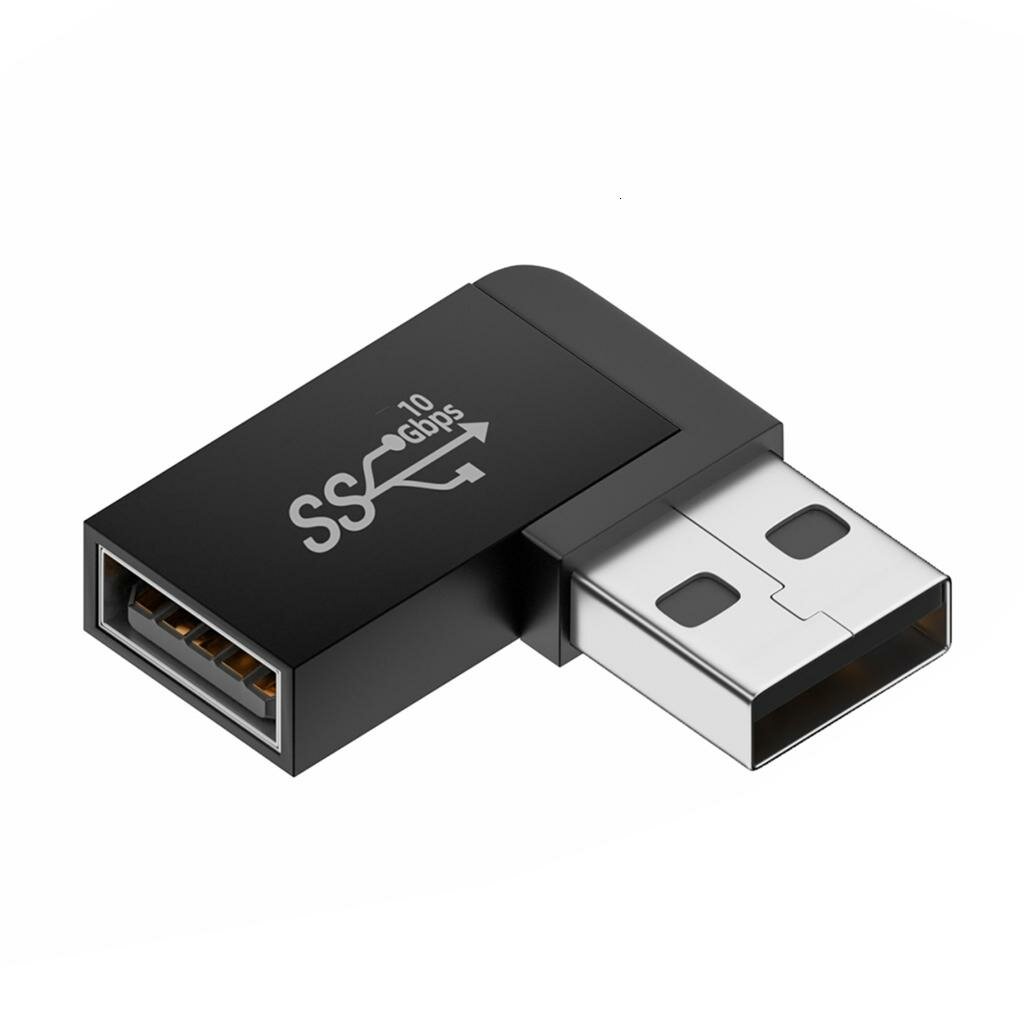 USB 3.0 переходник «мама-папа» под углом 90°, боковой изгиб