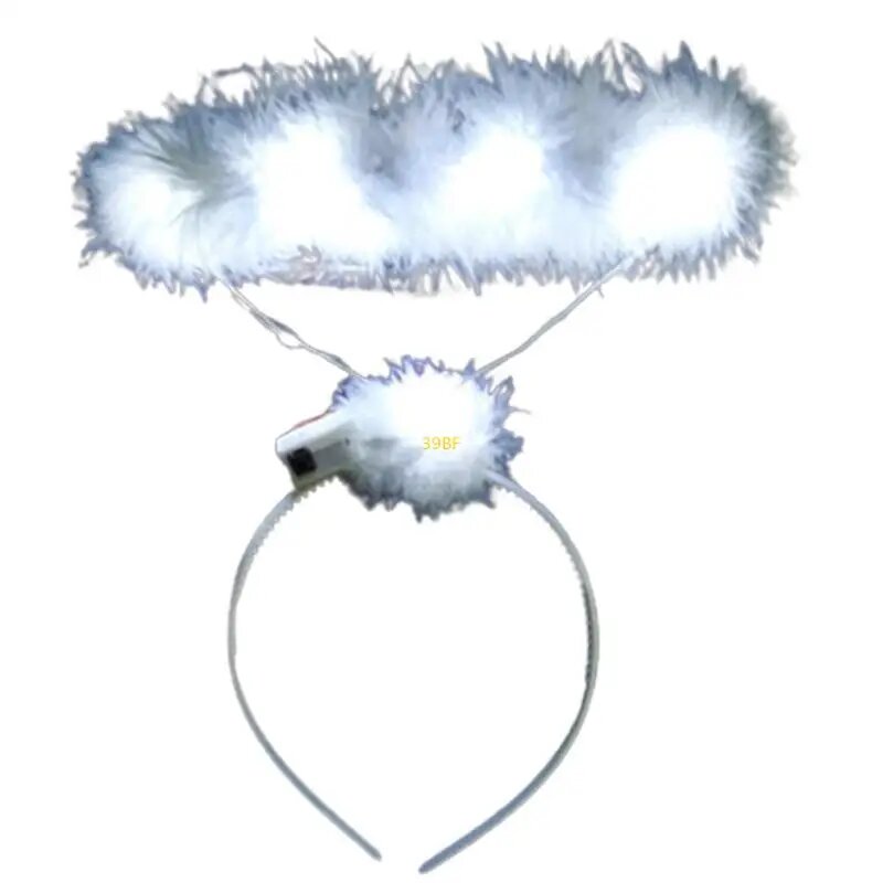 Светящийся ободок с крыльями ангела white angel heaC