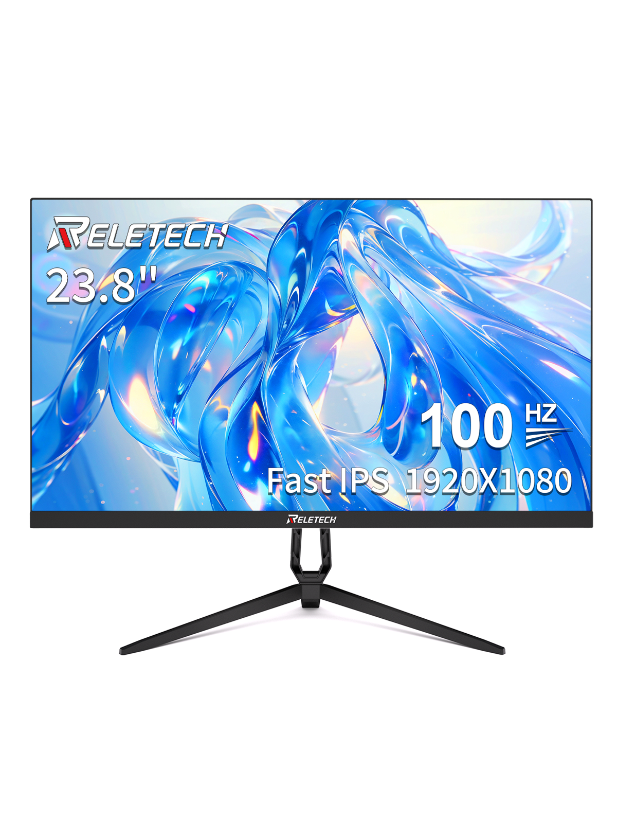 Монитор игровой Reletech 23.8 " 100 Гц, Fast-IPS, 1920x1080, HDMI+VGA, защита глаз, для компьютера, R23 Pulse