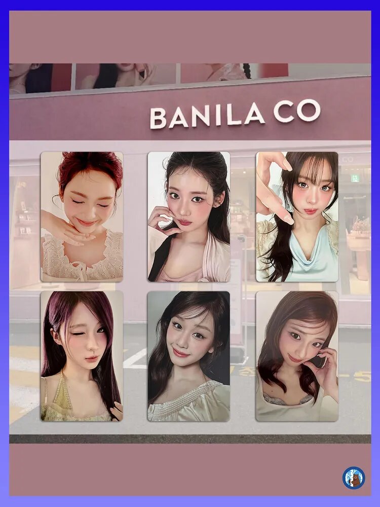 Звёздные карточки, BABYMONSTER, карточки BANILA CO, набор 6 штук