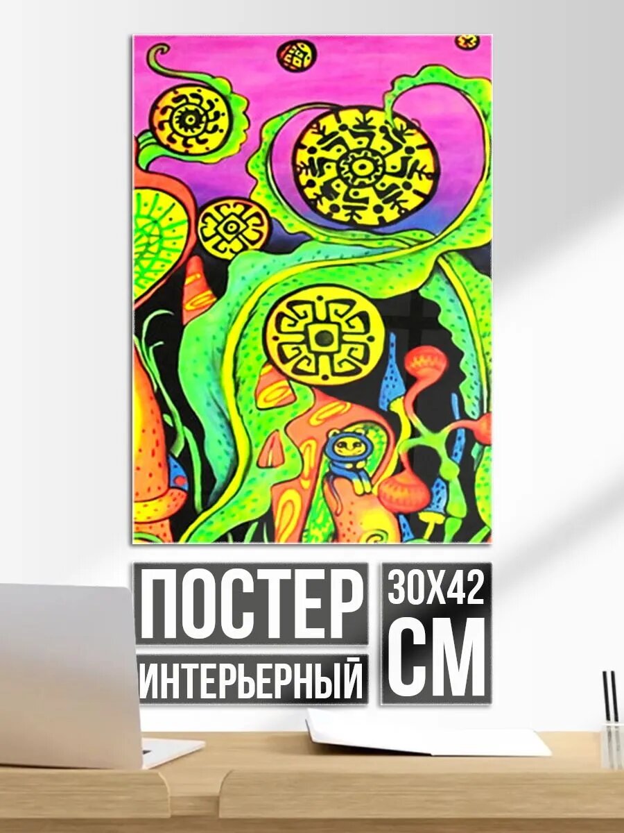 Постер на стену Кислота кислотный