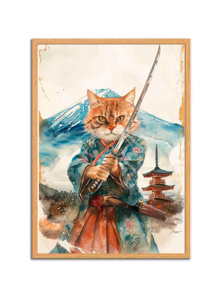 Као Мани Кот-самурай 5, Плакат 30x42см
