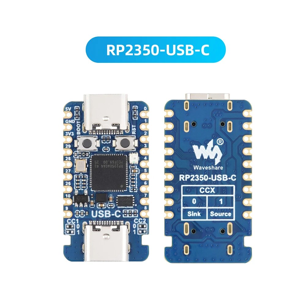 Aideepen плата RP2350-USB-A для IoT RP2350-USB-C Female