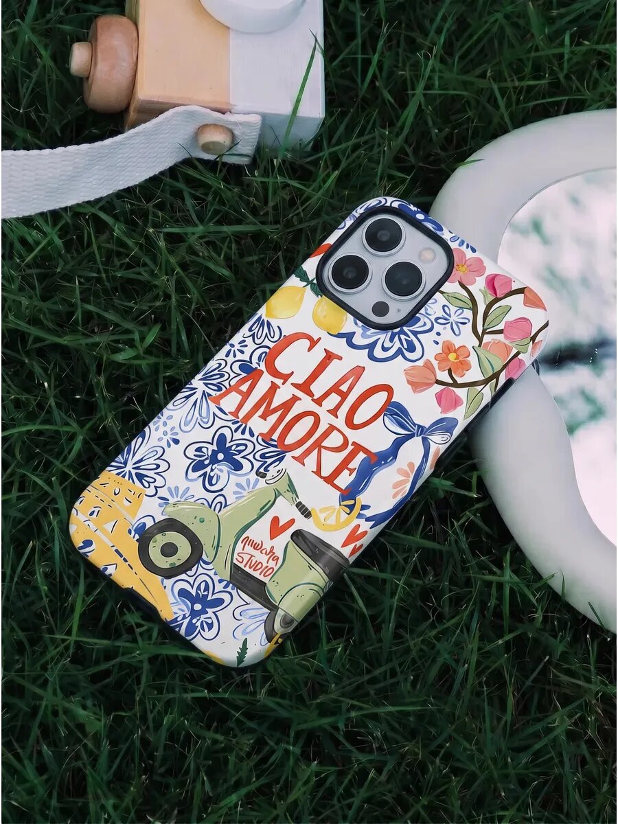 Чехол для iPhone 16 Pro с принтом, защитный — фото 1