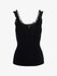 Топ Elisabetta Franchi Lace-trim ribbed top, размер 44, черный