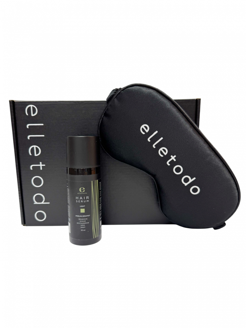 Elletodo бокс Light Sparkling Bergamot Сыворотка несмываемая для питания и восстановления волос 50 мл + Маска для сна