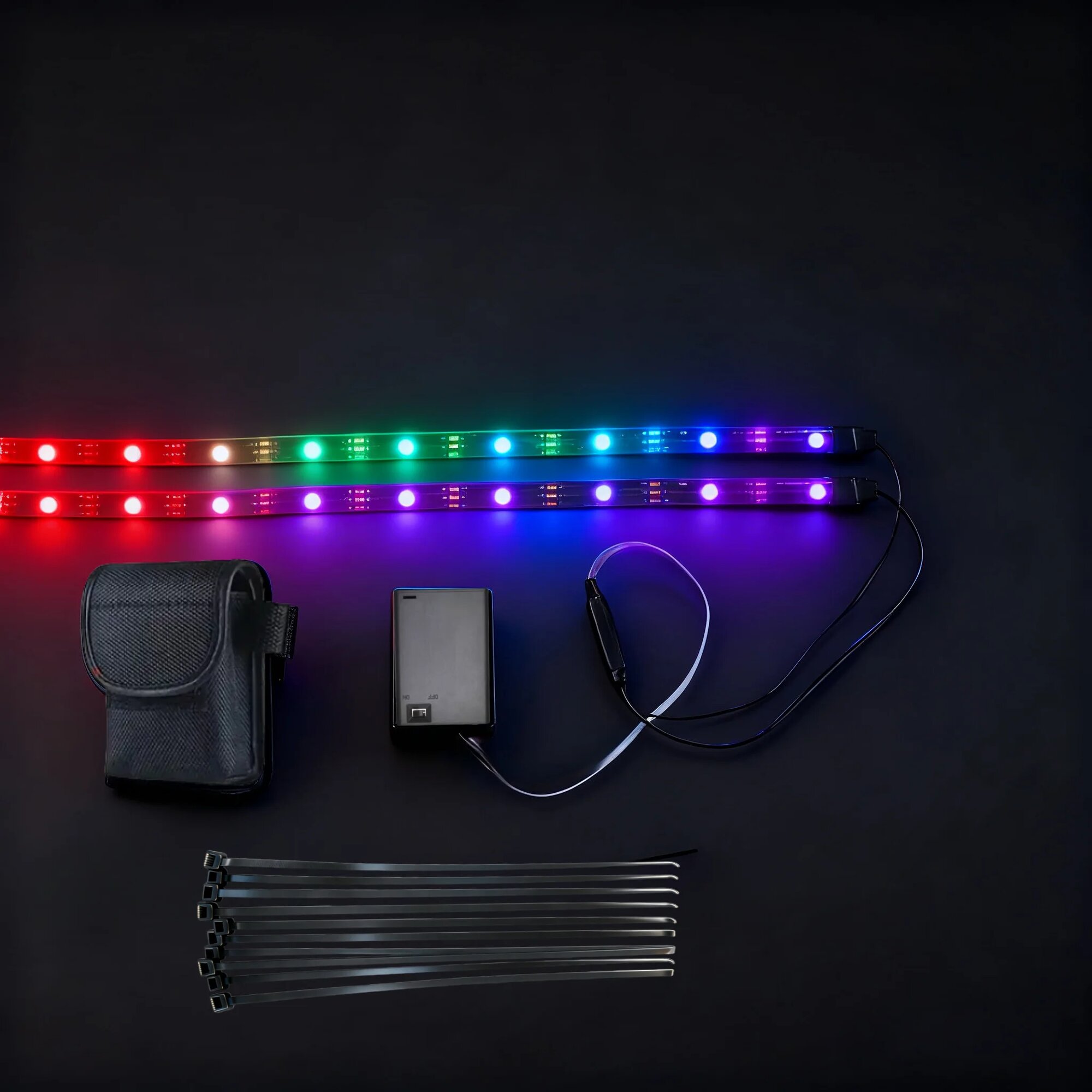 Светодиодная лента RGB Black-9lights для скутера