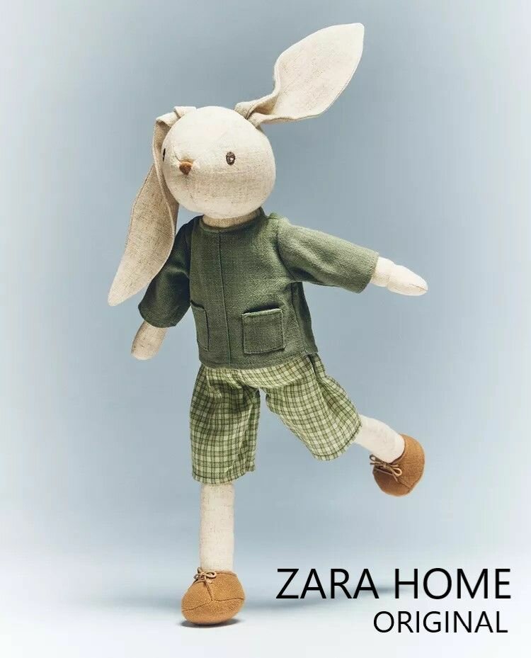 ZARA HOME плюшевый детский зайчик (мальчик)