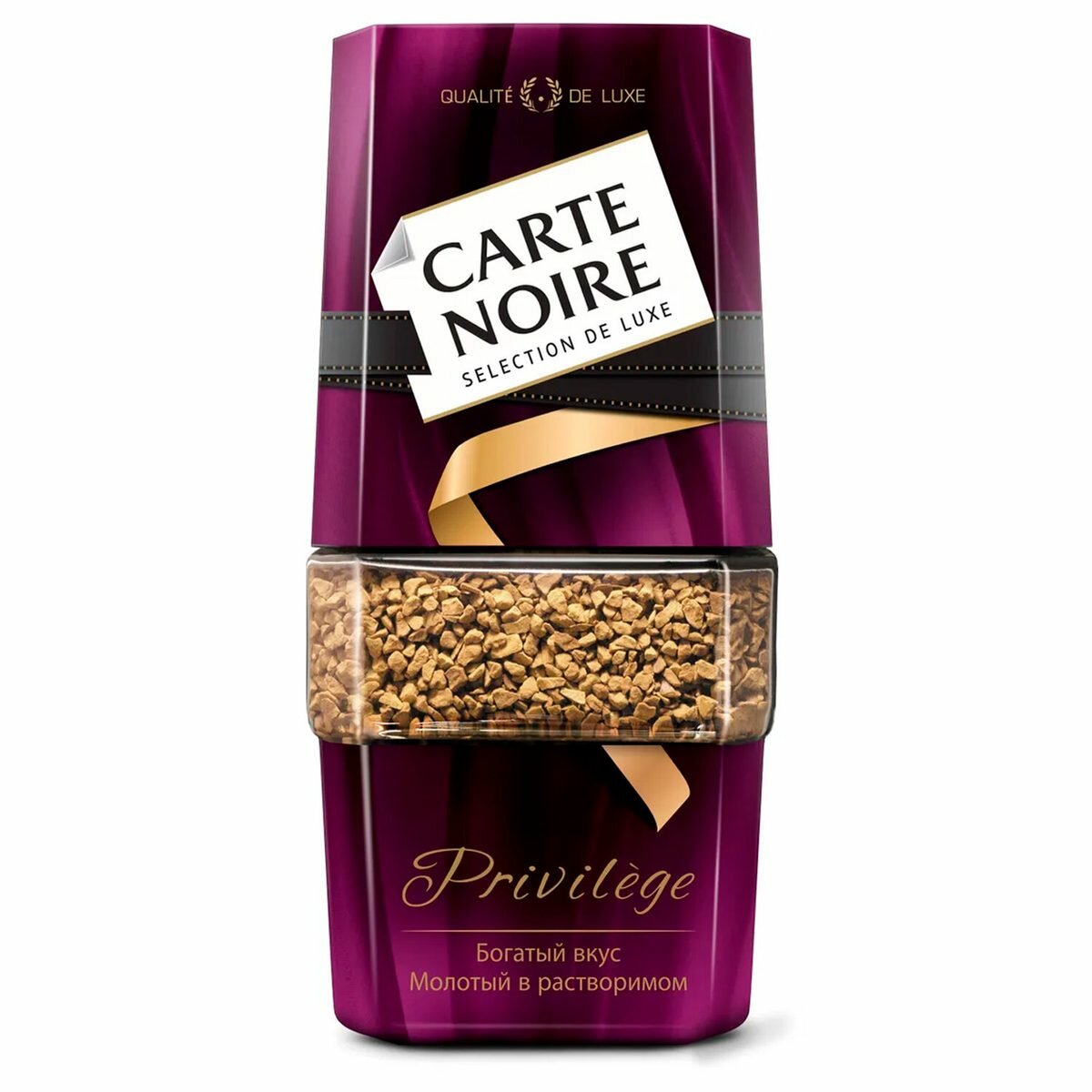 Кофе растворимый Carte Noire "Privilege", сублимированный, 95г, стеклянная банка (8051365), 6шт.
