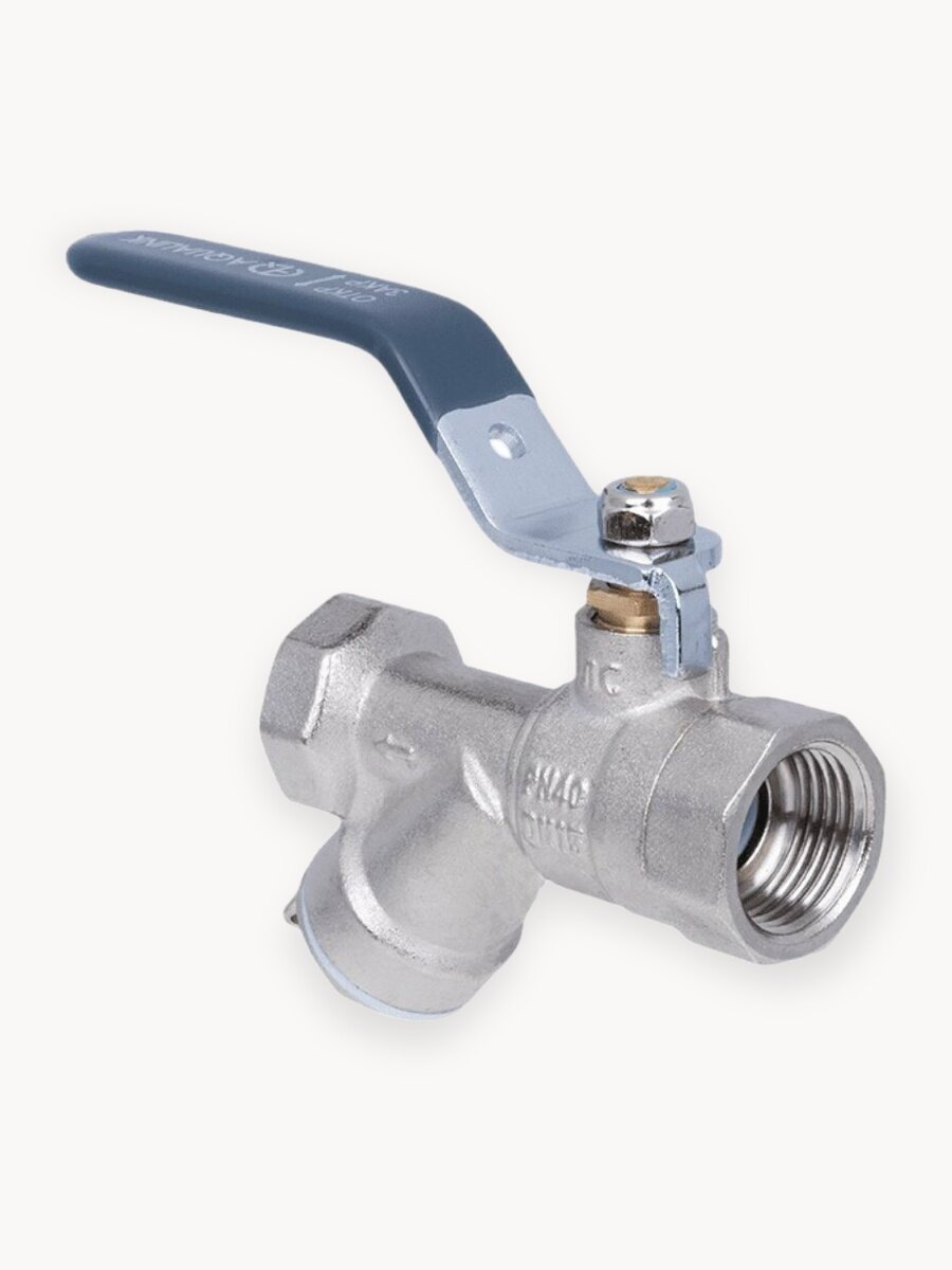 Кран для воды, 1/2', г-г, с фильтром, ручка, AquaLink