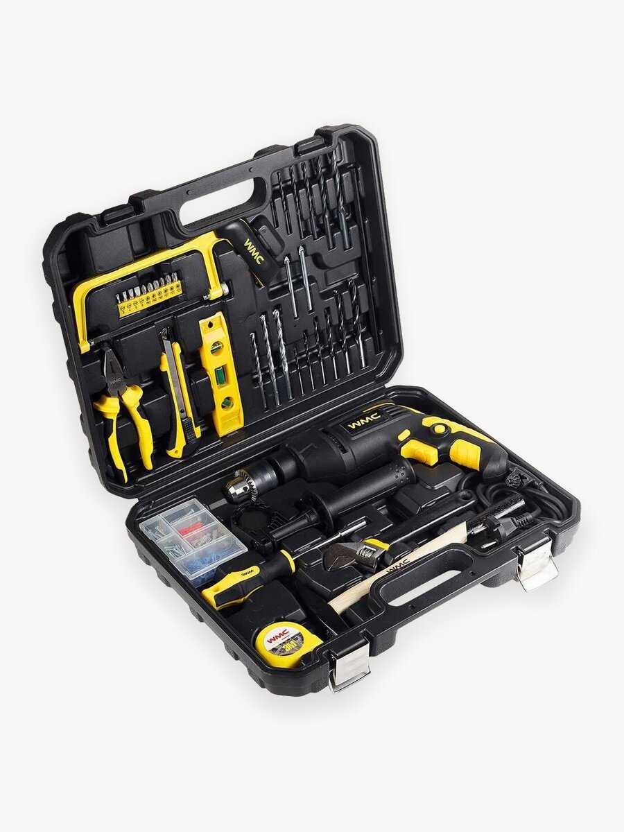 Набор инструмента WMC TOOLS 96 предметов WMC-1096, 750 Вт, легкой