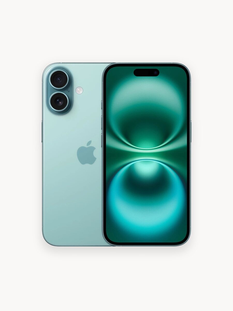 Смартфон Apple iPhone 16 256 ГБ, Dual nano SIM, Teal (зеленый)