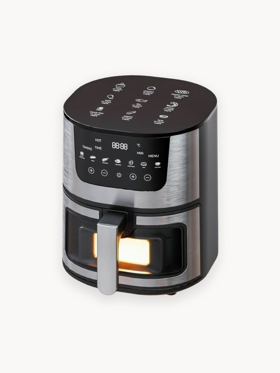 Аэрогриль электрический 7 литров, Многофункциональность, Мощность 2400 Вт, Визуальное окно