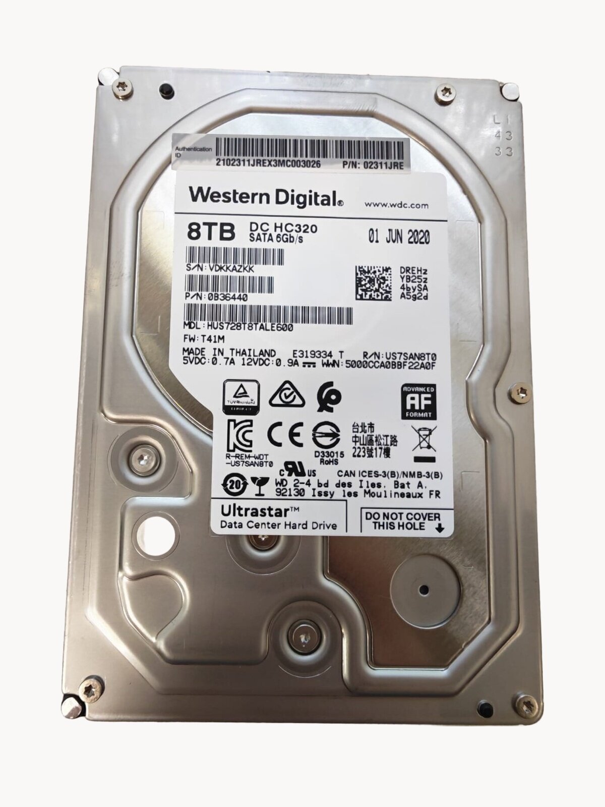 8 TB Жесткий диск WD DC HC320 [HUS728T8TALE600]