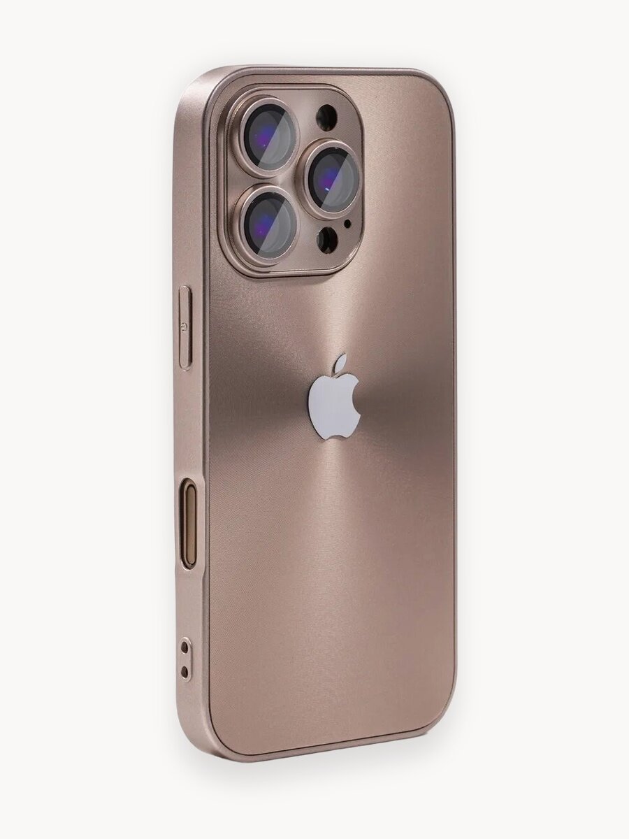 Чехол О'кейси, накладка, для iPhone 16 Pro, защита камеры, золотистый