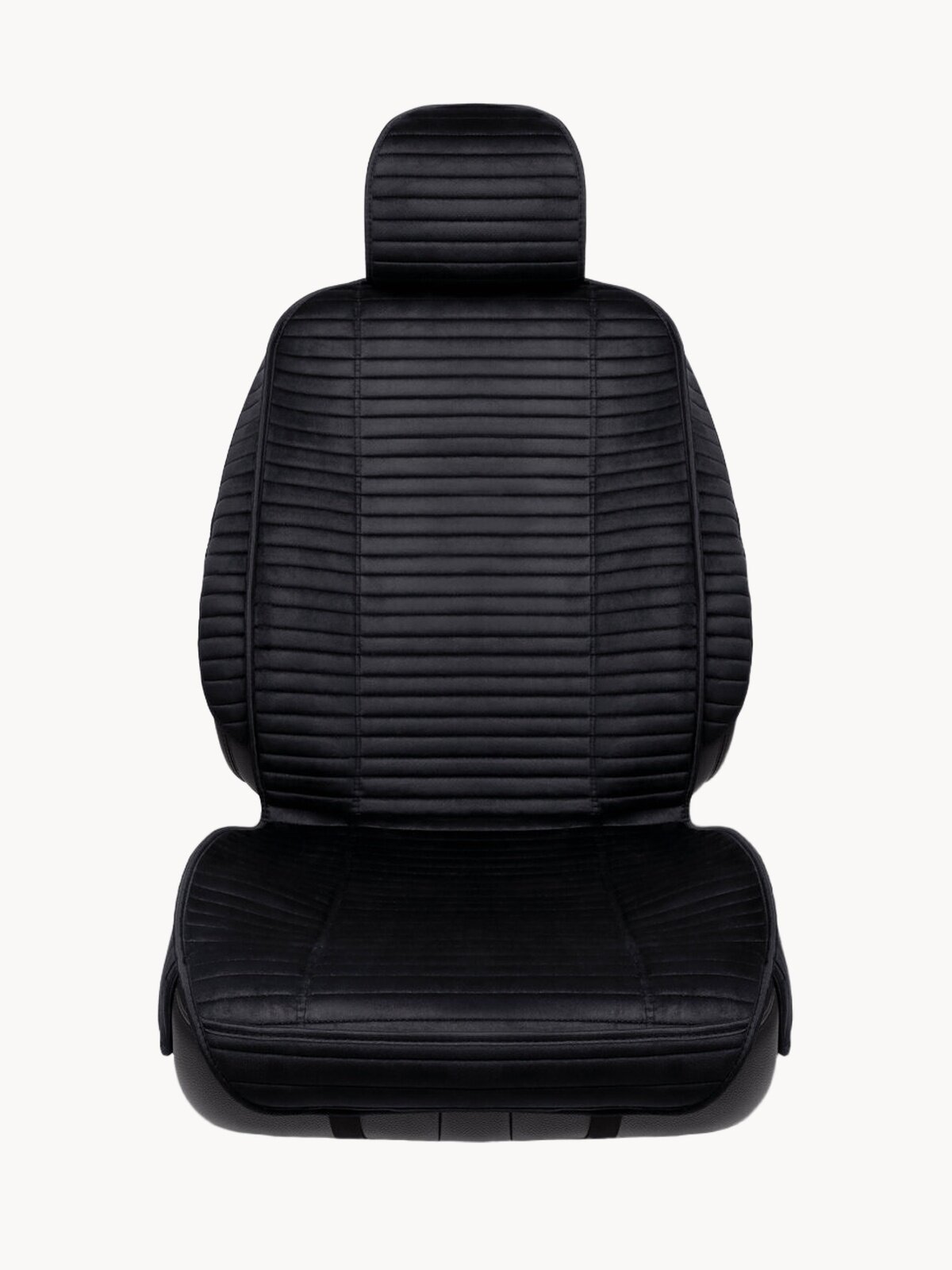 Чехлы в машину накидки на передние и задние из велюра на сиденья автомобиля. Модель MEXICO + PK. Чёрный