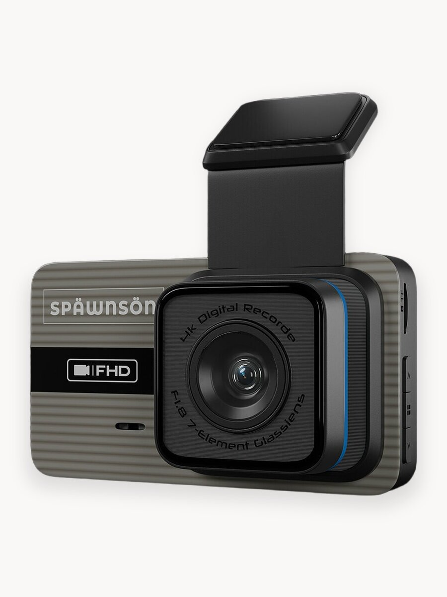 Видеорегистратор SPAWNSON "Spawnson", 18МП, Wi-Fi, с двумя камерами 2к Full HD, антибликовый объектив,