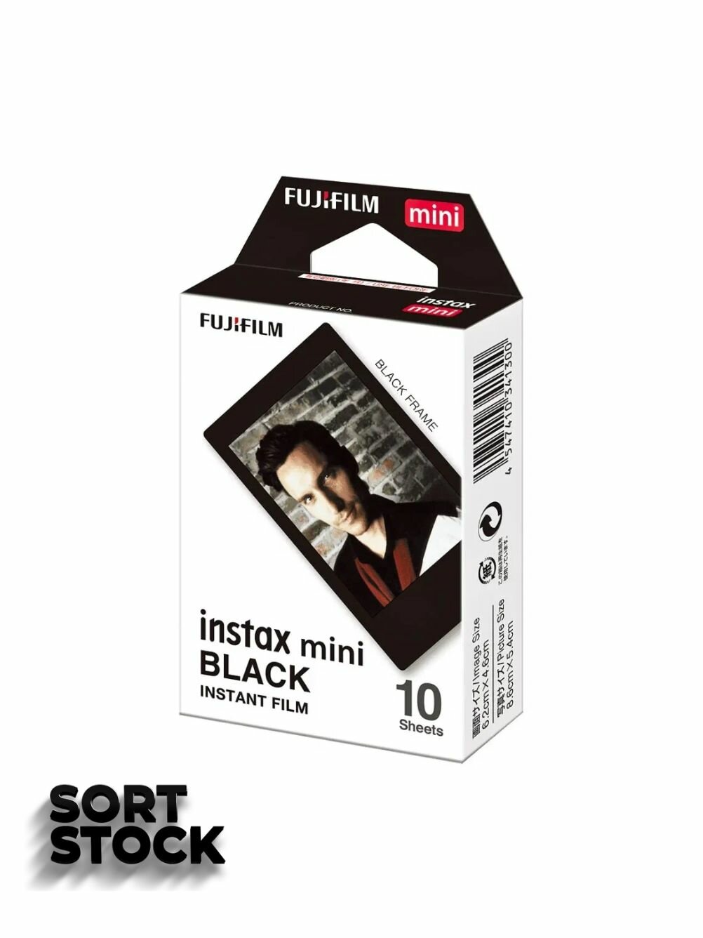Картридж для моментальной фотографии Fujifilm Instax Mini Black Frame, 800 ISO, 10 шт, черный