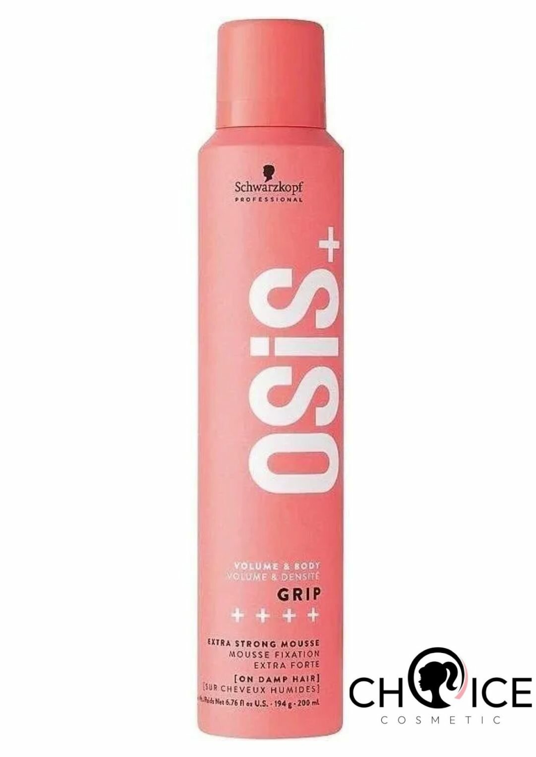 Schwarzkopf OSiS+ Grip Extreme Hold Mousse Мусс экстремальной фиксации для объёмных укладок, 200 мл