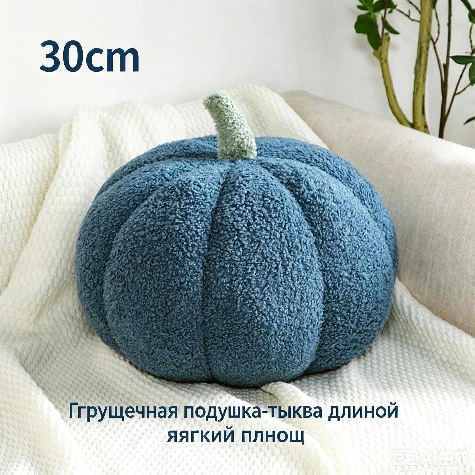 Игрушечная подушка-тыква длиной 30 см, мягкий плюш, высокая эластичность и гипоаллергенный полипропиленовый хлопок