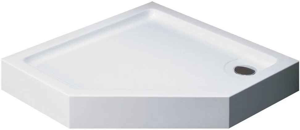 Поддон для душа Black&White Stellar Wind P-10H 100x100 см, акриловый, низкий, пятиугольный