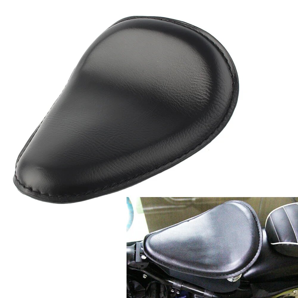 Универсальное сиденье водителя Solo Seat 3 дюйма с высоким креплением для Harley Sportster 48 72 Iron XL 883 1200 Low Roadster Custom Black Pu Leather
