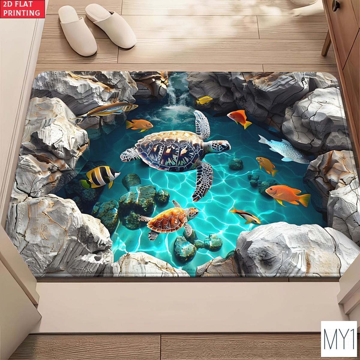 Ковер 40x60 см 3 мм 3d-эффект разноцветный