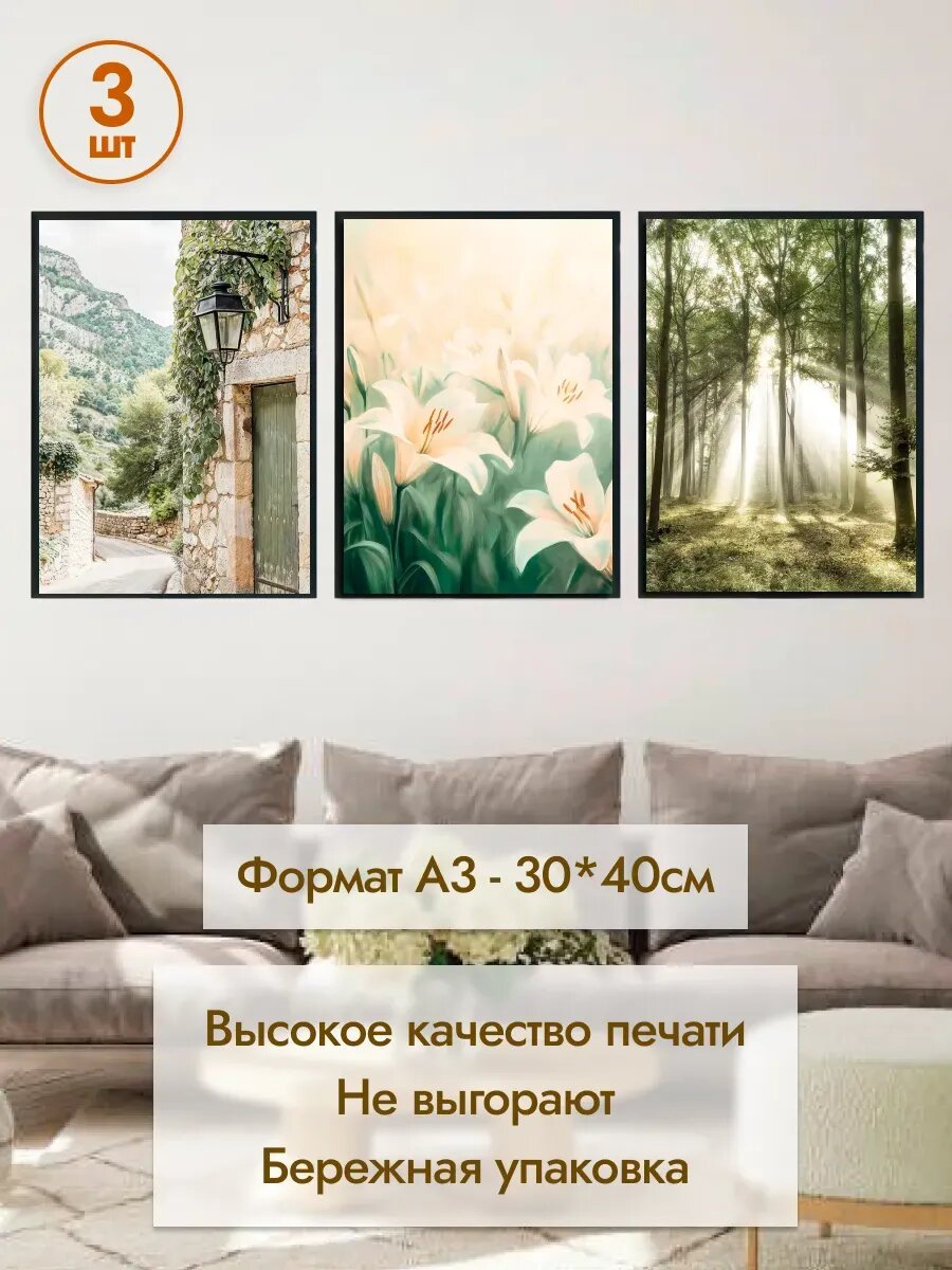 Постеры интерьерные А3 на стену