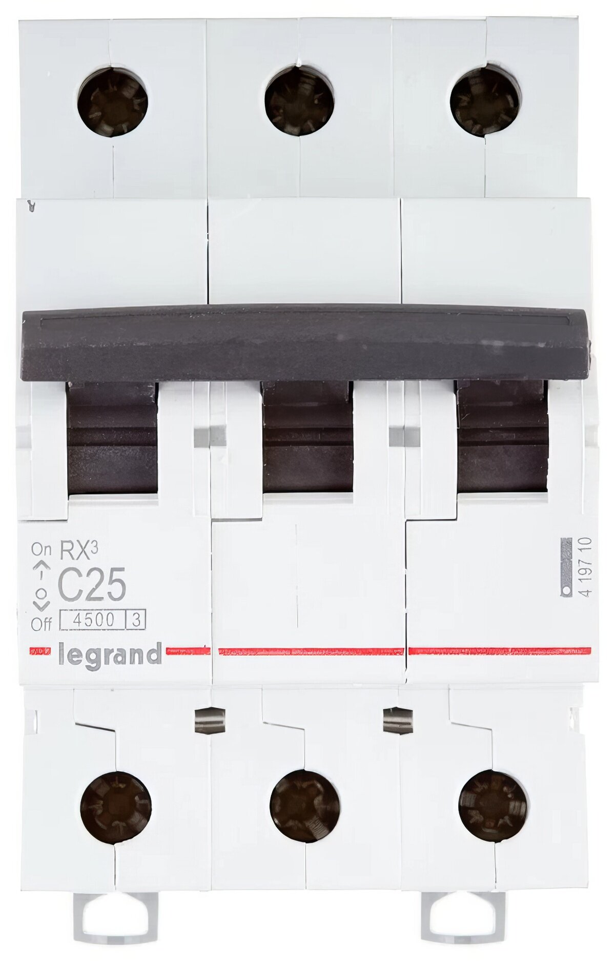 Автоматический выключатель модульный Legrand RX3 3P 25А тип C 4,5 кА 400 В (419710)