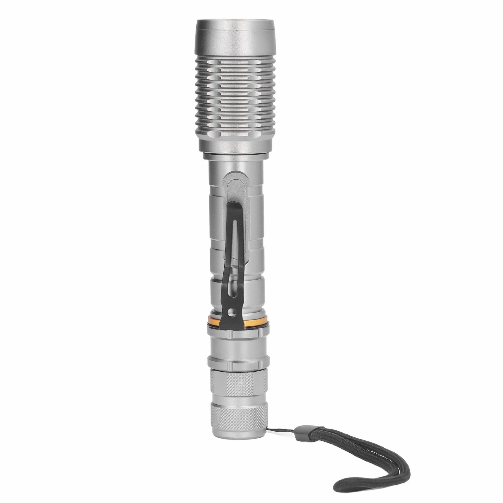 Телескопический масштабируемый фонарик, 5 режимов освещения, 5000LM, водонепроницаемый яркий фонарик для приключений, кемпинга, дома, серый