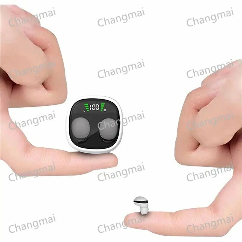 Невидимые беспроводные наушники для маленьких ушей: Мини Bluetooth 5.3, невидимые, для сна и работы, 20ч