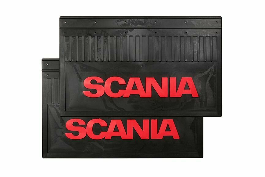Брызговики грузовые SCANIA LUX, 59 см х 36,5 см, с красной надписью