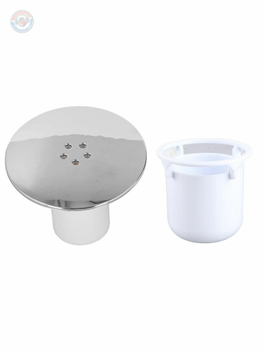 Крышка сливного отверстия для душа, хром, быстрый слив, универсальная посадка 90 мм, сменный поддон, заглушка сифона, легкая установка без инструментов