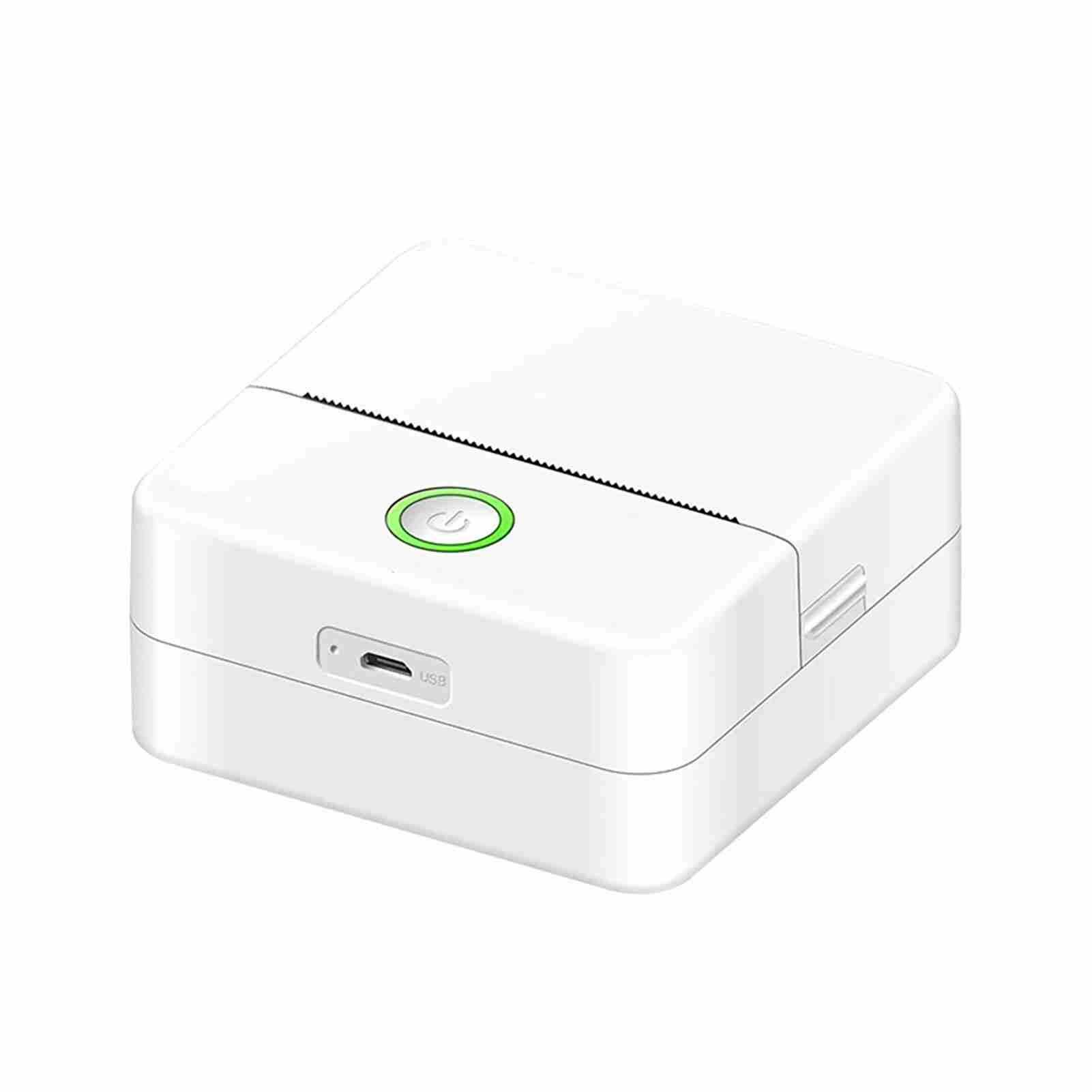 2-дюймовый мини-принтер, портативный термопринтер с беспроводным BT-соединением для этикеток с картинками, списков, заметок, журналов, чеков, бумажных наклеек с 1 рулоном термобумаги