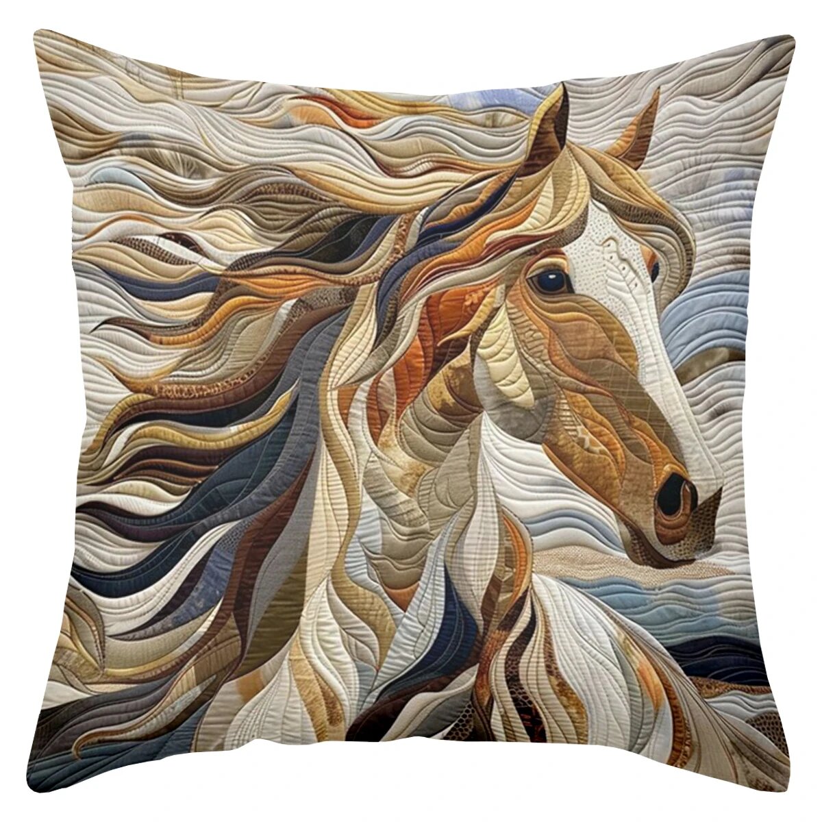 Наволочка 45x45см с лошадью, цвет 1