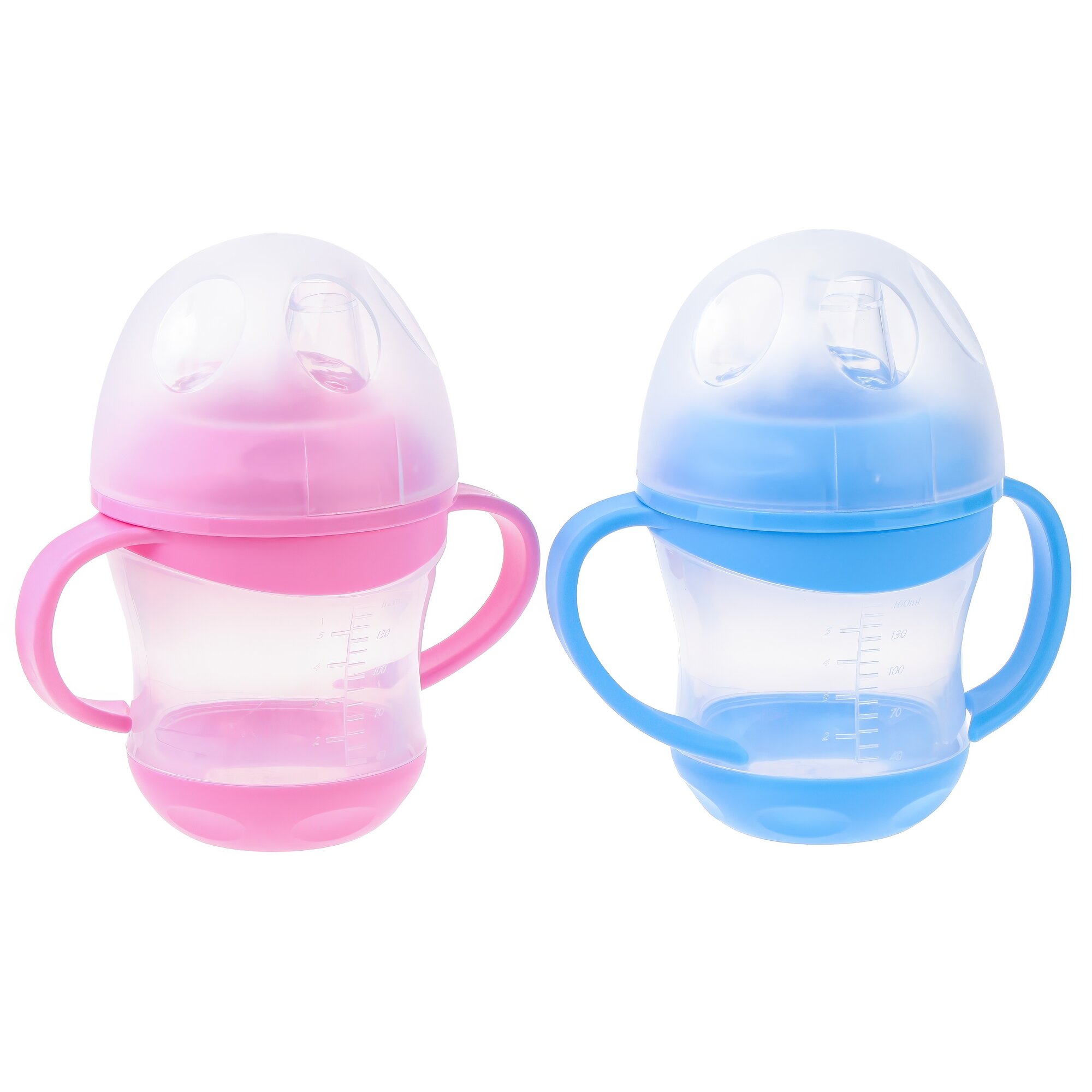 Поильник-непроливайка, антиколиковый, с силиконовым носиком, с ручками, микс