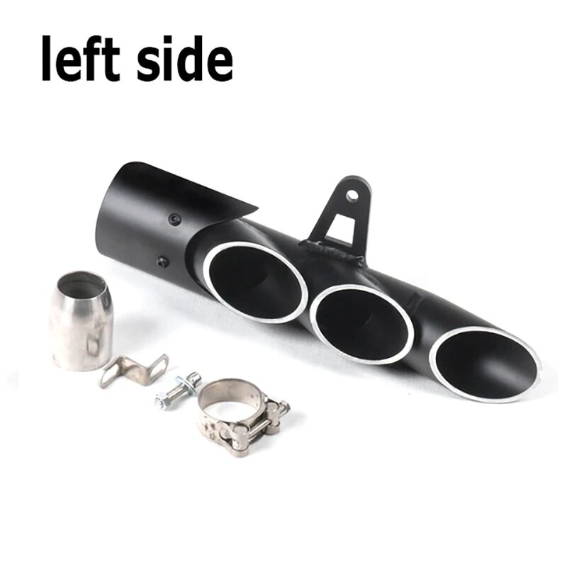 Глушитель выхлопной трубы мотоцикла для Mt09 Nmax Rx 570 Z900 Yamaha Mt 07 Cb650r Honda Cb 550 Exc Kawasaki Zx6r 2005 2006 R6 three hole left