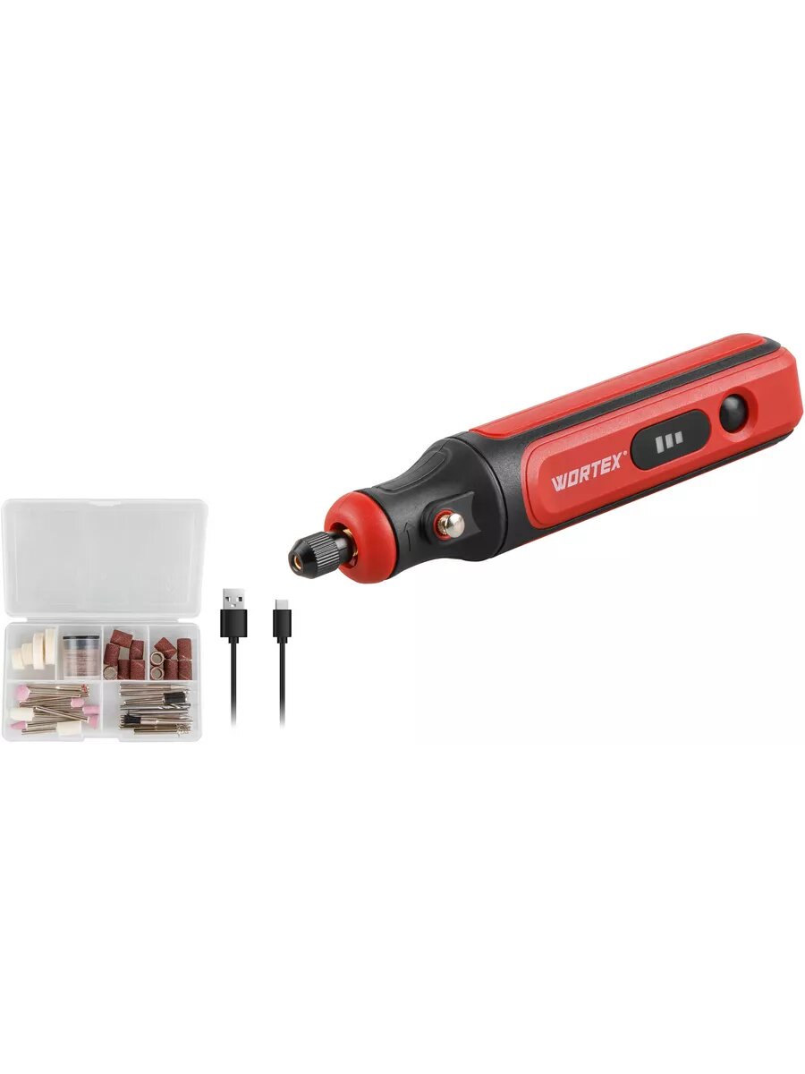 Гравер аккумуляторный WORTEX MG 1415 ELi с аксессуарами (1326523)