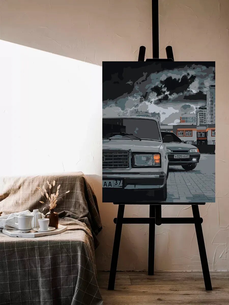 Картина по номерам ВАЗ-2107 Лада Ваз-2114 Четырка Жигули