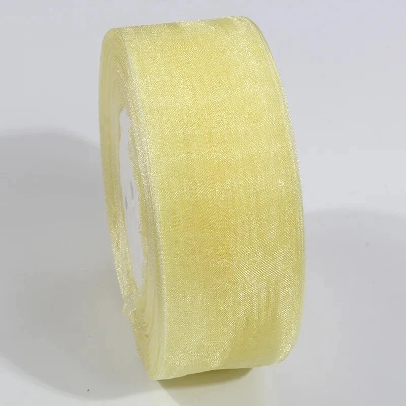 SUNEEYDAY органза лента 10 м Светло-желтый, 009, 38mm