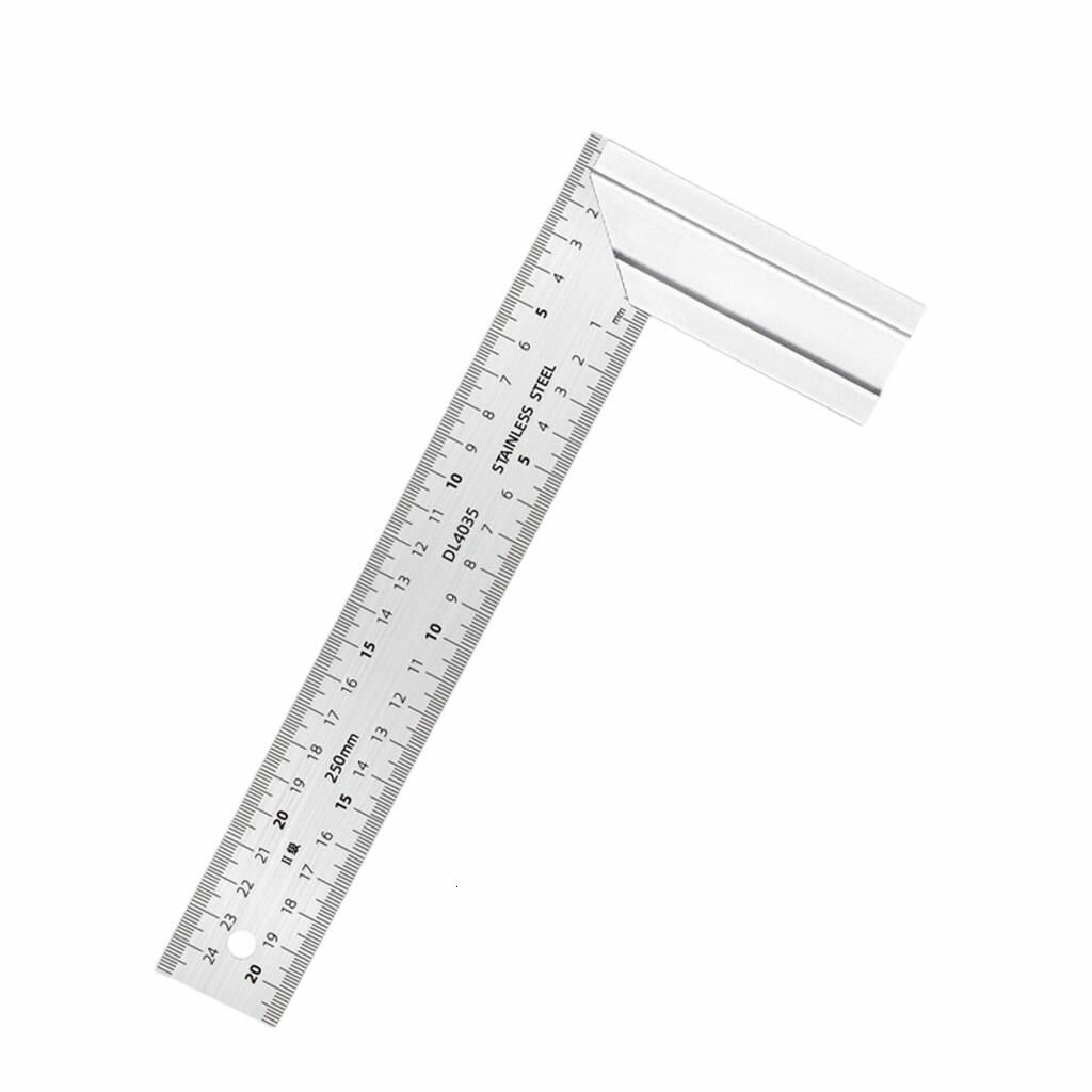 Мощный инструмент- двойная линейка с прямым углом наклона-250 мм